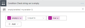Flow Condition – check string is empty – IT-Idea